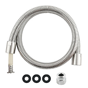 Sepaitek 38 inch Commmercial Faucet Repalcement Hose for Pre Rinse Faucet Sprayer, Commercial Faucet Parts Stainless Steel Flexible Hose for Restaurant Hospital Dishwasher, Leak-Free and Durable