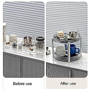 Spice Spinner, Spinning Spice Rack, Lazy Susan Turntable Organizer, 360 Degree Rotating Dresser Organizer, for Countertop, Refrigerator, Dresser Storage (Size : Single layer)