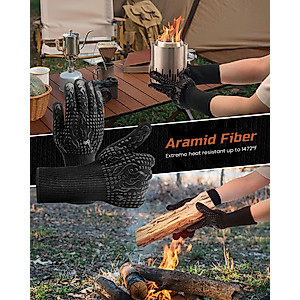 Tabletop Fire Pit with Stand, Low Smoke Mini Fire Pit for Backyard & Urban Indoor Fire Pit Fueled by Pellets or Wood, Full Body Made of Stainless Steel, Heat-Resistant Gloves, Travel Bag Included