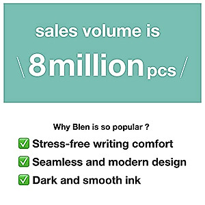 ZEBRA BLEN Emulsion ballpoint pen White body 0.5mm (blue ink) pack of 3 with DAVINCIPEN Acrylic Pen Holder clear