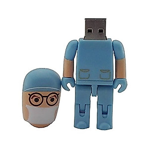 Aneew 2.0 Blue Color 16GB Doctor Surgeon Robot Pendrive USB Flash Drive Memory Stick for Medical Staff