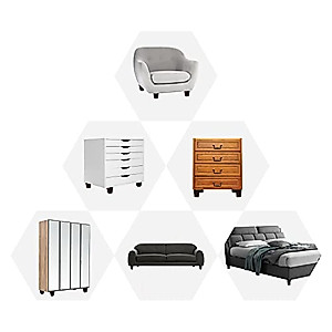 Txcucc Sofa Legs Square Bed Feet 2 inch Wood Replacement Leg for Furniture Set of 8, Dark Brown…