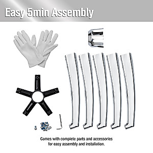 Duramont Office Chair Base Replacement - Heavy Duty Base To Replace Any Chair Bottom - Strong Aluminum Metal Legs Help Your Desk Chair Last a Lifetime - Universal Standard Size 28" Inch