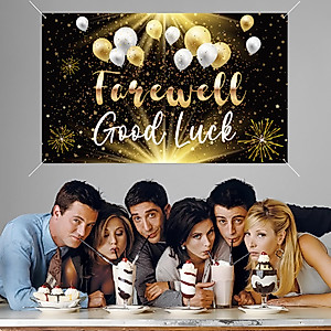 Kimini-Ki Farewell Good Luck Backdrops, Going Away Party Decorations, Goodbye/Farewell/Retirement/Job Change/Relocating/Graduation/Moving Party Decorations Supplies