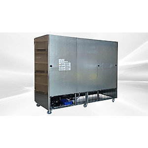 Elite Kitchen Supply Commercial Reach In Refrigerator, ETL NSF 3 Door Fridge Cooler Merchandiser, 83" W 64 cu.ft. Stainless Steel Interior