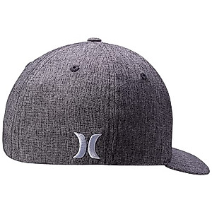 Hurley Men's Caps - Flexfit Curve Bill Baseball Cap - Summer Hats for Men (S-XL), Size Large-X-Large, Light Grey
