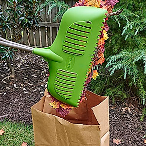 AMES Leaf Grabber Rake with Long Handle & Cushioned Grip for Leaves, Lawn Clippings, Twigs, Yard Waste