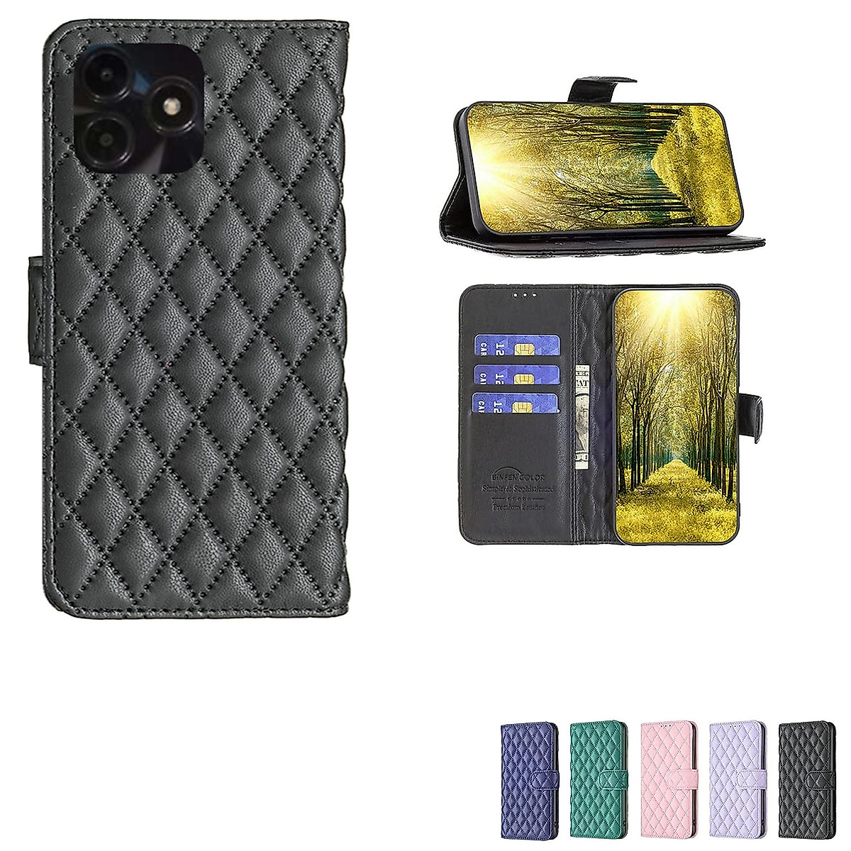 jioeuinly Vortex Z23 Case Compatible with Vortex Z23 Phone Case Cover Flip Stand Cover Women Wallet XXF Black