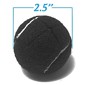Top Glides Precut Walker Tennis Ball Glides - Black - 2 Pairs