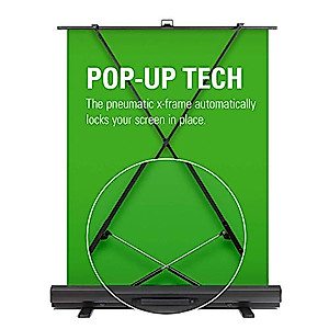 Elgato Green Screen - Collapsible Chroma Key Backdrop, Wrinkle-Resistant Fabric and Ultra-Quick Setup for background removal for Streaming, Video Conferencing, on Instagram, TikTok, Zoom, Teams, OBS