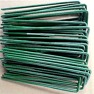 Garden Stakes, Ground Anchors, Pegs Galvanized Staples Securing Pins Spikes for Lawn Farm Sod Landscape 25 PCS