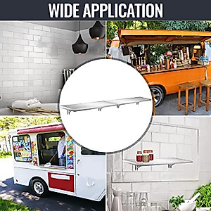 Metal Shelf | Stainless Steel Wall Mount Shelving for Commercial Restaurant, Kitchen, Laundry Room, Food Truck,48L X 12W Inch