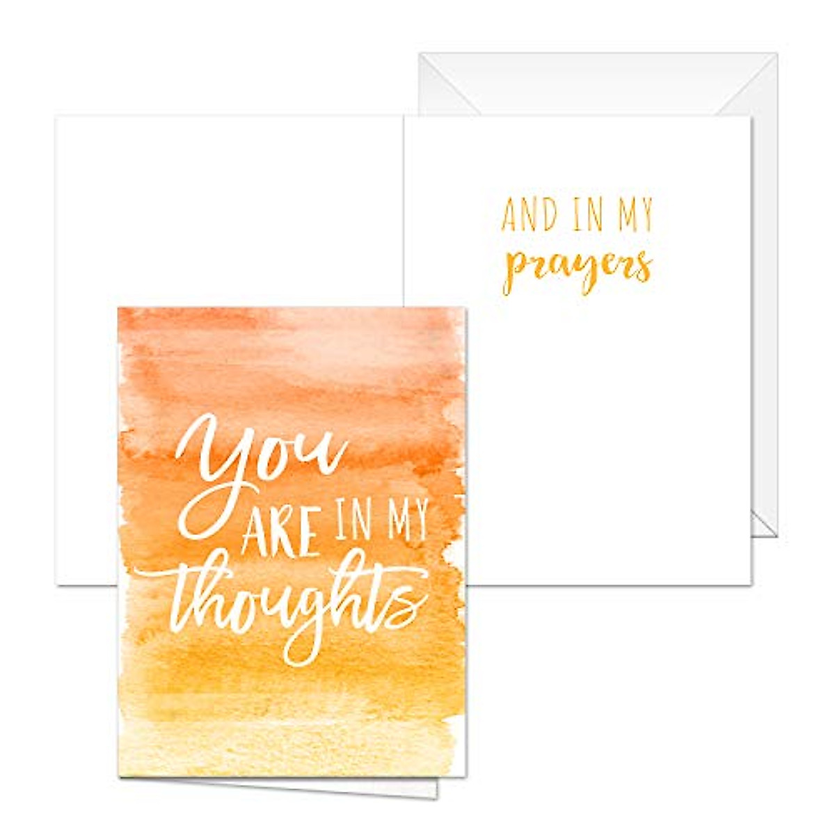 Canopy Street Watercolor Sympathy Cards / 24 Comfort And Peace Note Cards / 6 Colorful Designs With Blank White Envelopes / 4 5/8" x 6 1/4" Thinking Of You Greeting Cards