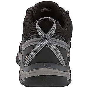 KEEN Men's Ridge Flex Low Height Waterproof Hiking Boots, Black/Magnet, 9