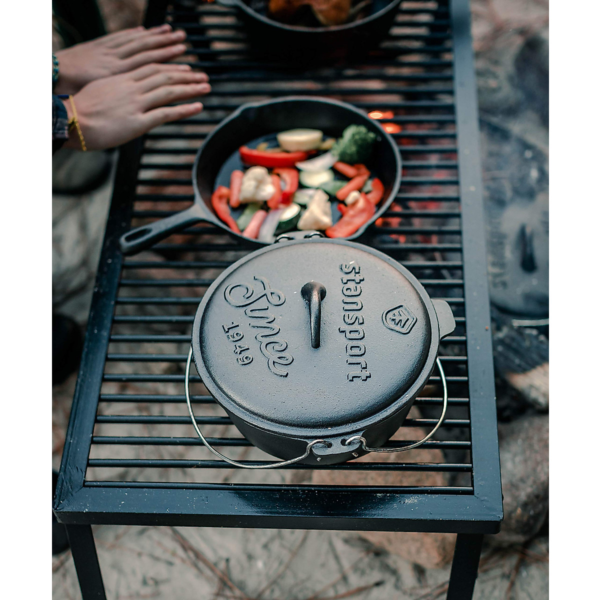 Stansport Pre-Seasoned Cast Iron Cook Set 6 Piece Set (16903)