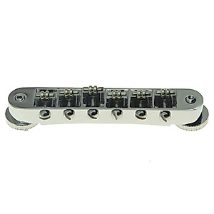 Dopro Chrome Guitar Roller Saddle Bridge Tune-O-Matic Bridge For USA Les Paul,SG,ES Dot,Gretsch Bigsby T-O-M with M4 Posts