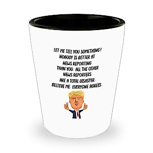 Funny Trump For News Reporter Journalist Sports Court Men Women Nobody Is Better At News Reporting Than You Unique Drinking Cup Best Gag Ide