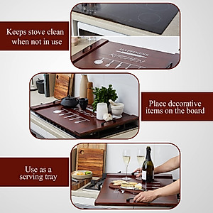EOJO Noodle Board Stove Cover - Wooden Stove Top Cover - Noodle Board Stove Cover for Gas Stove - Stove Top Cover as a Decorative Feature for the Kitchen