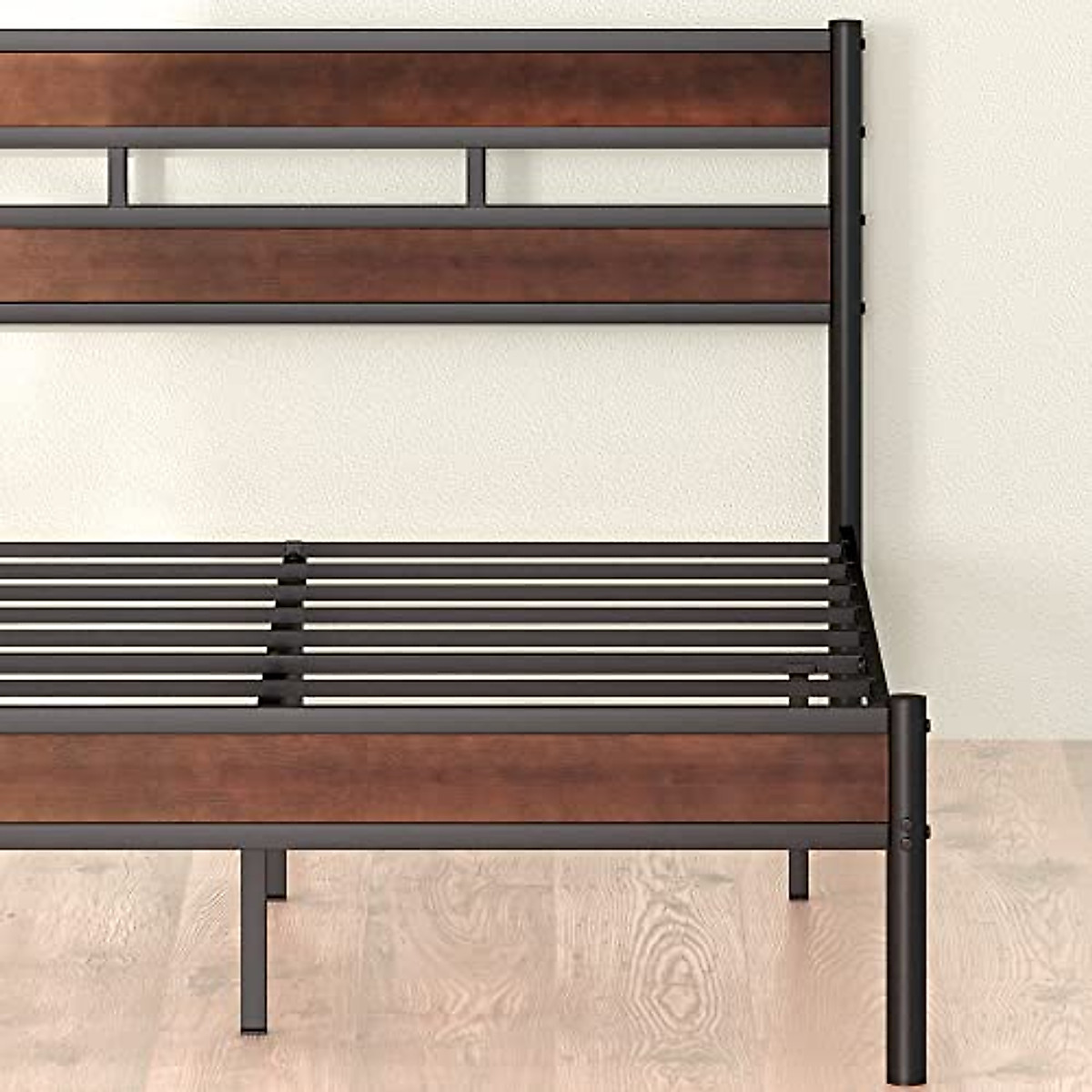 ZINUS Roman Bamboo and Metal Platform Bed Frame / No Box Spring Needed / Easy Assembly, Full