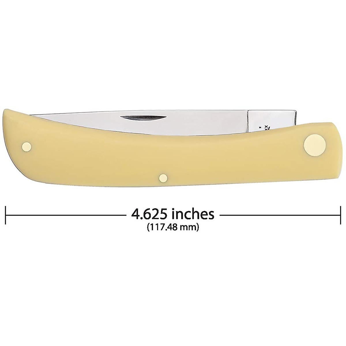 Case WR XX Pocket Knife Yellow Synthetic Sod Buster Item #038 - (3138 Cv) - Length Closed: 4 5/8 Inches