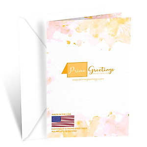 Prime Greetings Romantic Wife Birthday Card, Made in America, Eco-Friendly, Thick Card Stock with Premium Envelope 5in x 7.75in, Packaged in Protective Mailer