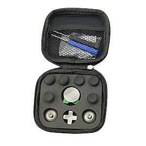 HYY Elite Kit Replacement for Xbox One Elite Controller Accessory (6 Different Metal Analog Sticks + 4 Paddles + 2 D-Pads + 2 Magnetic Base)