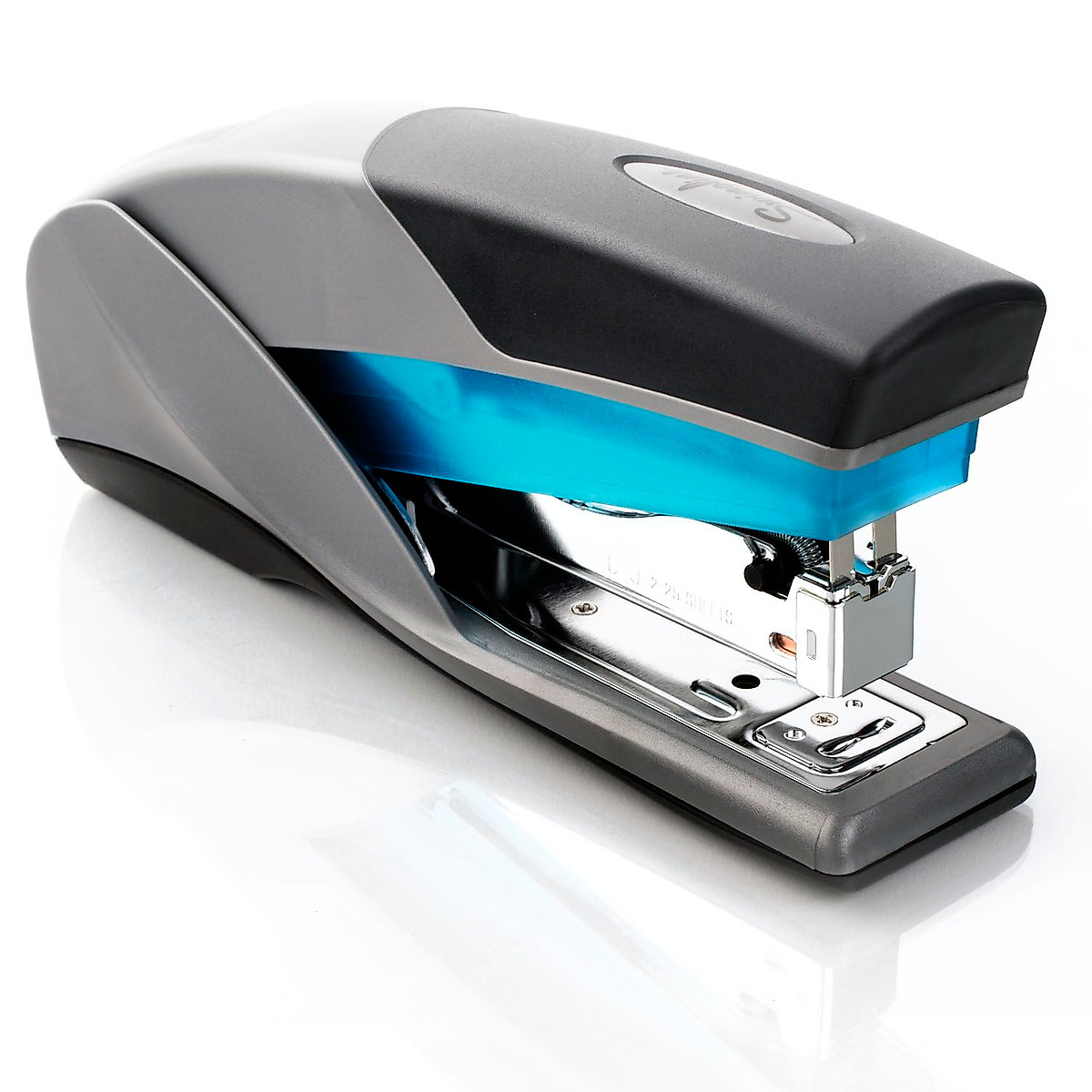 Swingline Stapler, Optima 25, Full Size Desktop Stapler, 25 Sheet Capacity, Reduced Effort, Blue/Gray (66404) - SWI66404