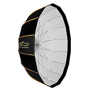 Glow EZ Lock 42" Collapsible White Beauty Dish Softbox w/Bowens Mount Speedring and Deflection Disk, 16 Ribbed Design Soft Box with White Interior for Perfect Lighting and Beauty Dish Photography