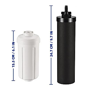 Water Filter Replacement Water Filtration System, Fluoride Filters 2 Pack and Black Filters 2 Pack