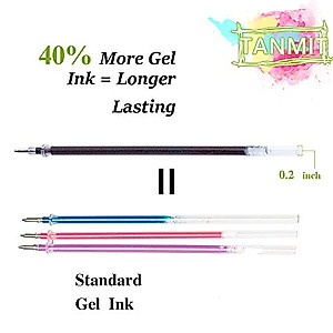 Glitter Gel Pens, 33 Colors Neon Glitter Pens Set Gel Art Markers with 40% More Ink for Adult Coloring Books, Drawing, Journaling, Doodling