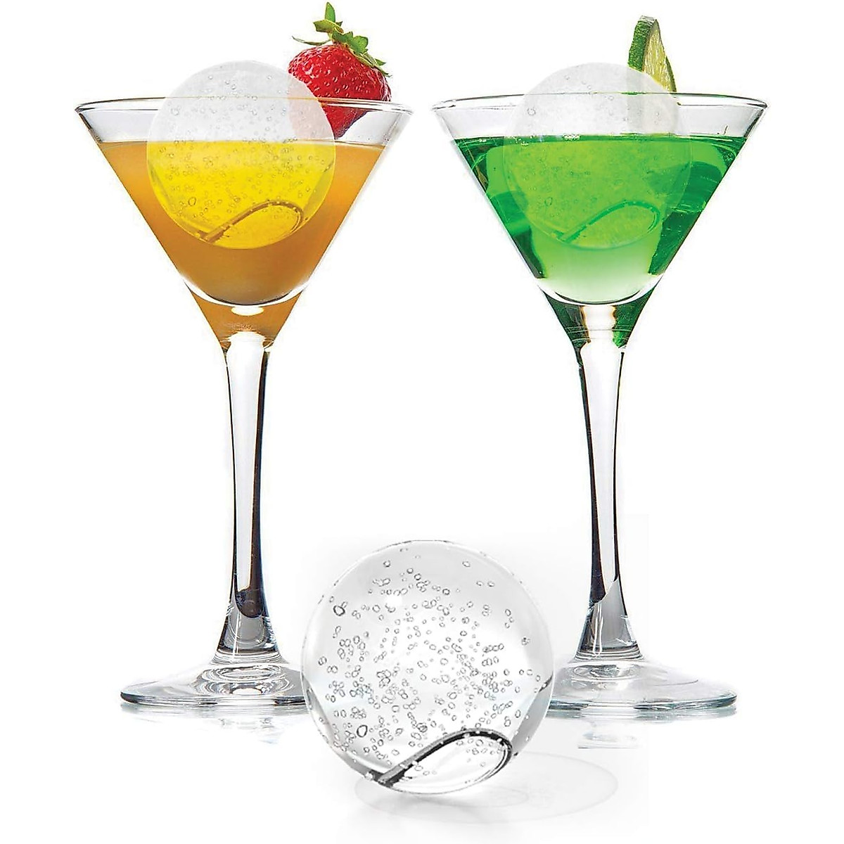 Housewares Solutions Froz Ice Ball Maker – Novelty Food-Grade Silicone Ice Mold Tray With 4 X 4.5cm Ball Capacity