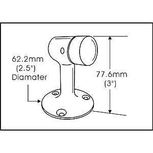 QCAA Solid Brass Door Stop, 3", Matte Black, Made in Taiwan, 1 Pack