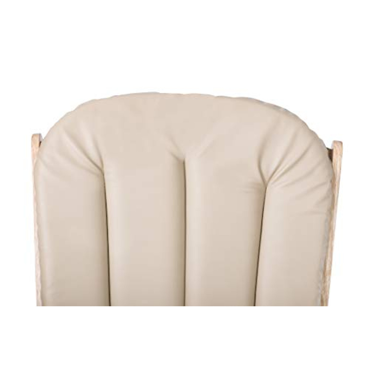 Foundations SafeRocker Standard Glider Rocker with Wood Base with Vinyl Cushion, Easy to Clean (Tan Vinyl)