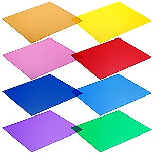 Neewer 12 x 12 inches 8 Packs Transparent Color Correction Lighting Gel Filter in 8 Colors