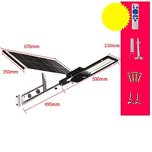 Super Bright Solar Light Dusk to Dawn Solar Street Light Country Home Outdoor Garden Light Outdoor Waterproof Wall Light with Remote Control-800w