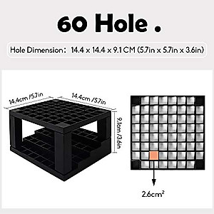 Tavolozza 60 Hole Multi-Level plastic Pencil & Brush Marker Organizer Holder Marker Organizer for Pens, Pencils, Brushes, Markers