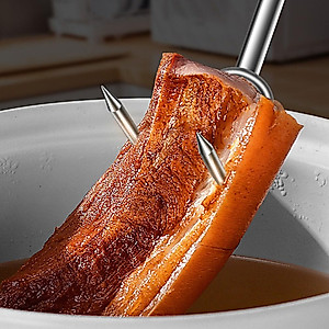 BESPORTBLE Pigtail Food Flipper Meat Hook Stainless Steel Food Turner Hook Cooking Barbecue Turners Hooks Grill Accessories for BBQ Grilling 50cm