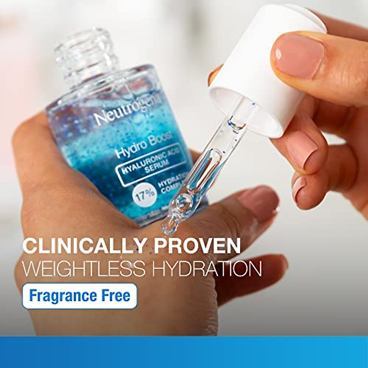 Neutrogena Hydro Boost Hyaluronic Acid Face Serum with Vitamin B5, Lightweight Hydrating Face Serum for Dry Skin, Oil-Free, Non-Comedogenic, Fragrance Free, 1 Oz