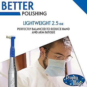 Prophy Magic NLR Hygiene Dental Handpiece, Stainless Steel Titanium with 5000 RPM Motor - Professional Care & Hygiene Tool for Cleaner, Whiter Teeth