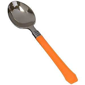 Amscan Classic Choice Premium Cutlery Spoons-Orange Peel, One Size, Multi Color