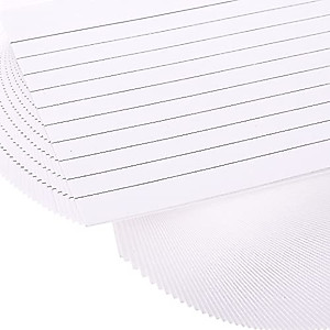 Q Connect 5x3 Inches Ruled Feint Record Card - White (Pack of 100)