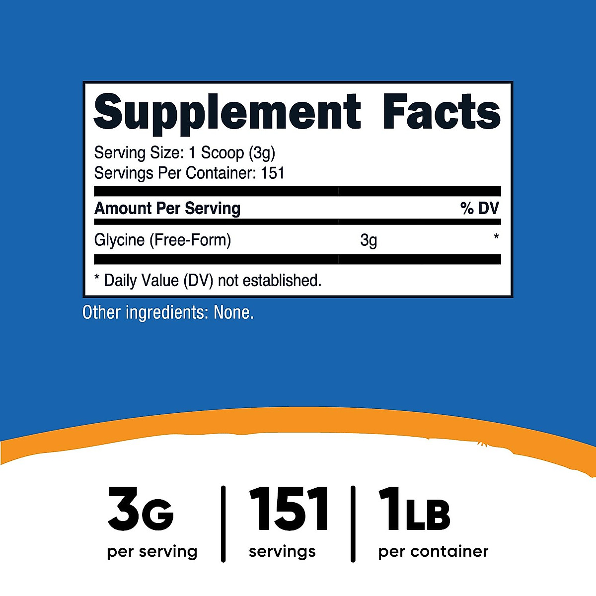 Nutricost Glycine Powder 1lb - Non-GMO, Gluten Free