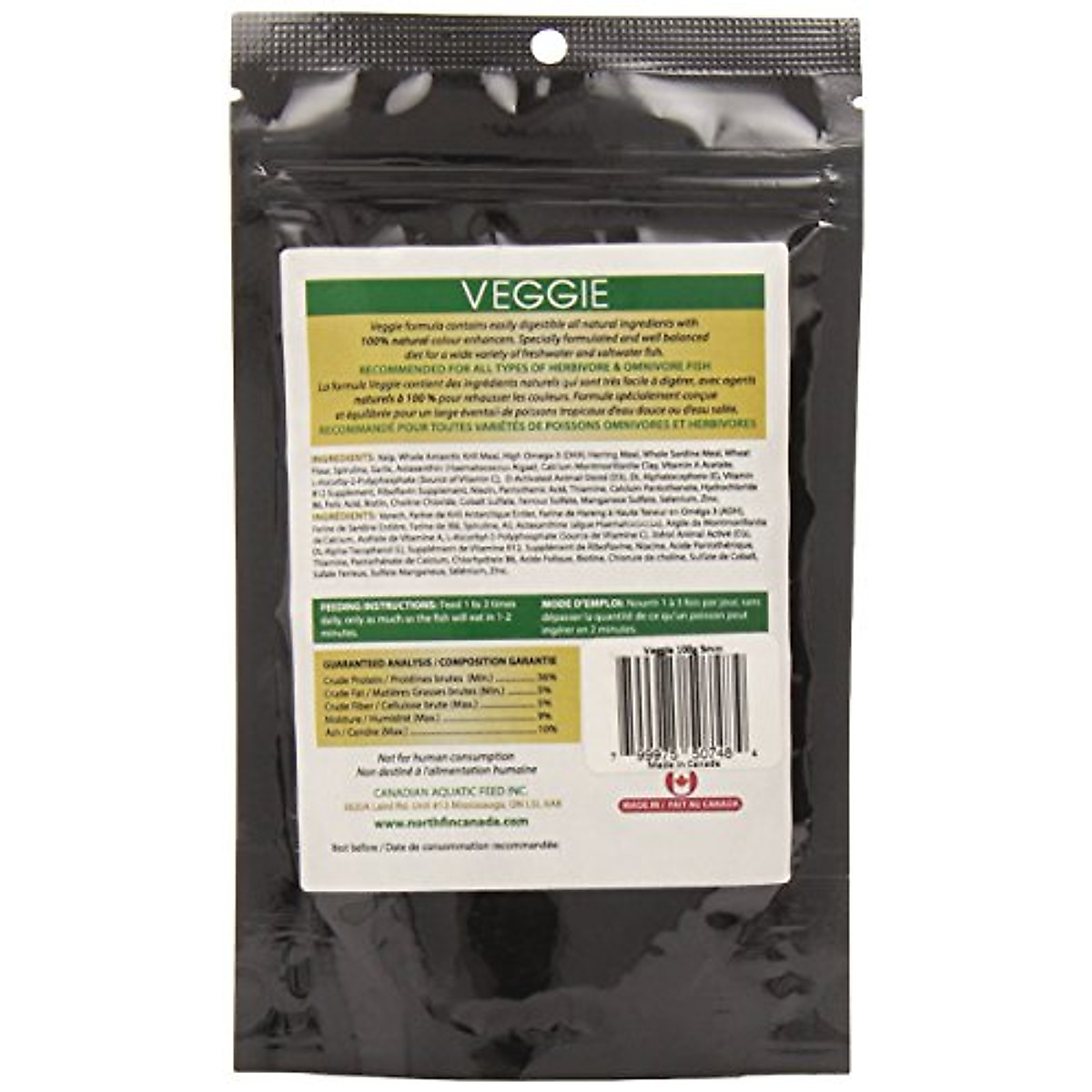 Northfin Veggie Formula, 3 mm, Sinking Pellets, 100 g