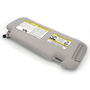 Nakuuly Left Driver Side Sun Visor with Light Compatible with 2009 2010 2011 2012 2013 2014 Nissan Murano Gray Sunvisor Replaces # 96401-1AA1B