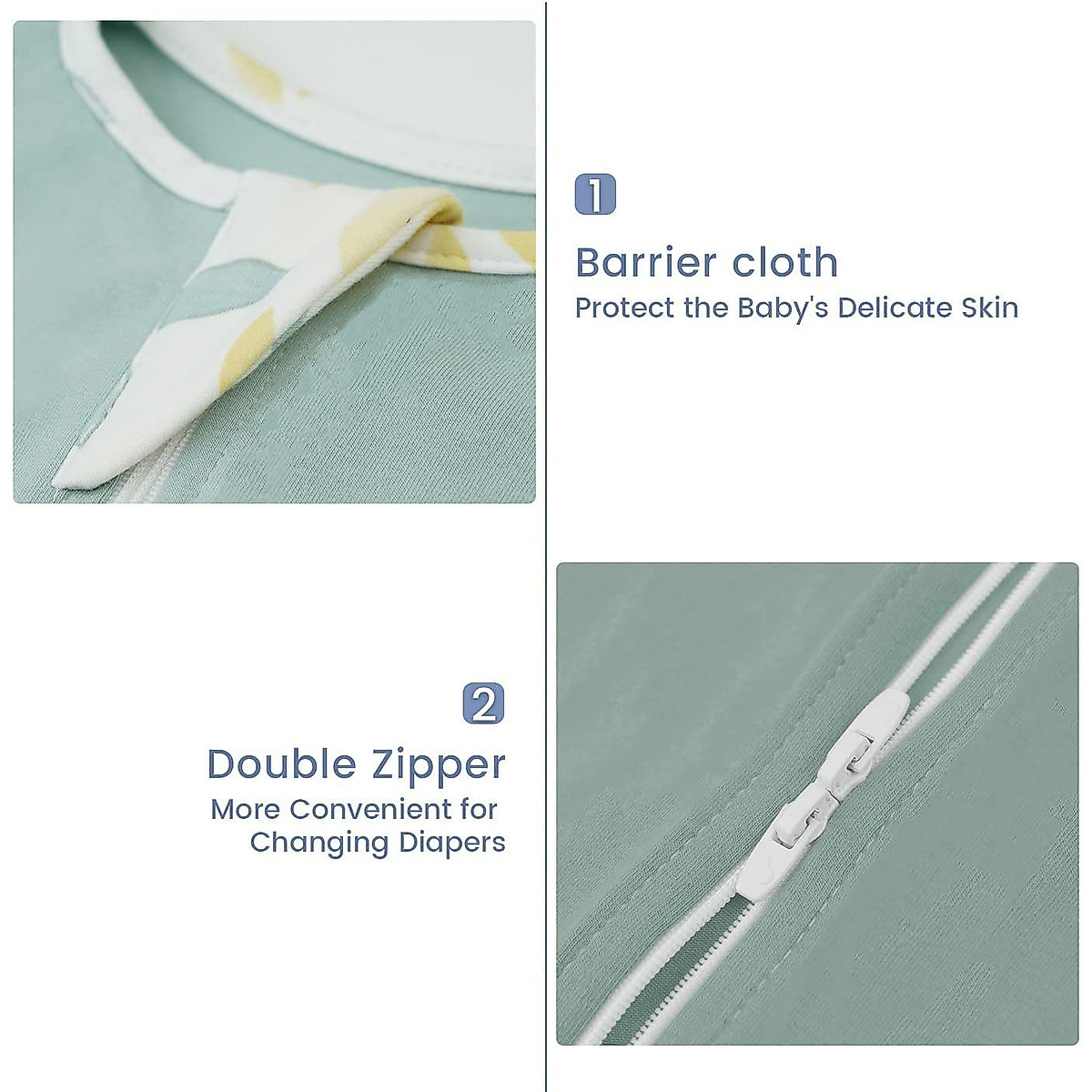 ZIGJOY Baby Transition Swaddle, 100% Cotton Wearable Blanket with Half-Length Sleeves and Mitten Cuffs Sleep Sack Sefl-Soothing Arms Up Swaddle, 3-6Months