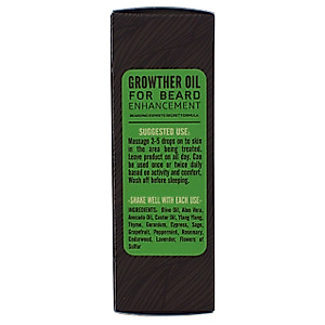 Beard Farmer - Growther Beard Growth Oil (Grow Your Beard Fast) All Natural Beard Oil