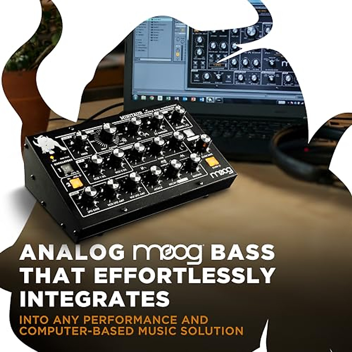MOOG Minitaur - Analog Bass Synthesizer Module with Headphone Amp, 128 Presets, Software Editor