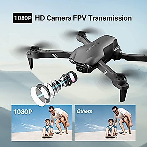DRONEEYE 4DV13 Drone with 1080P HD FPV Camera for kids Adults, Foldable Mini RC Quadcopter With Waypoint, Functions,Headless Mode,Altitude Hold,Gesture Selfie,3D Flips,Beginners Toys Gifts