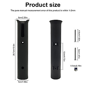 6Pcs Boat Fishing Rod Holder ,Fishing Pole Holders for Boat Side Mount Tool Holder Tube Links with Screws,Boat,Kayak Rod Holder Support 5 Color