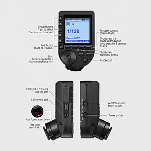 NEEWER QPRO-S TTL Wireless Flash Trigger Compatible with Sony 1/8000s HSS Large LCD Screen Slanted Design 5 Group Buttons 9 Customizable Functions for Q4 Q3 Z2 Z1 Z760 NW760 S101-300W PRO/400W PRO